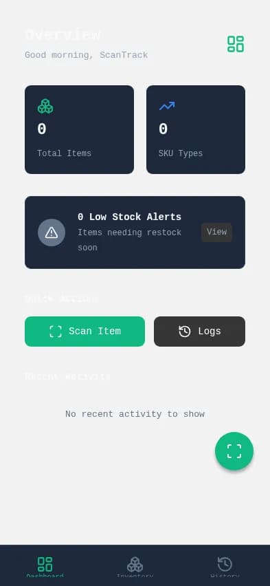 ScanTrack Inventory App