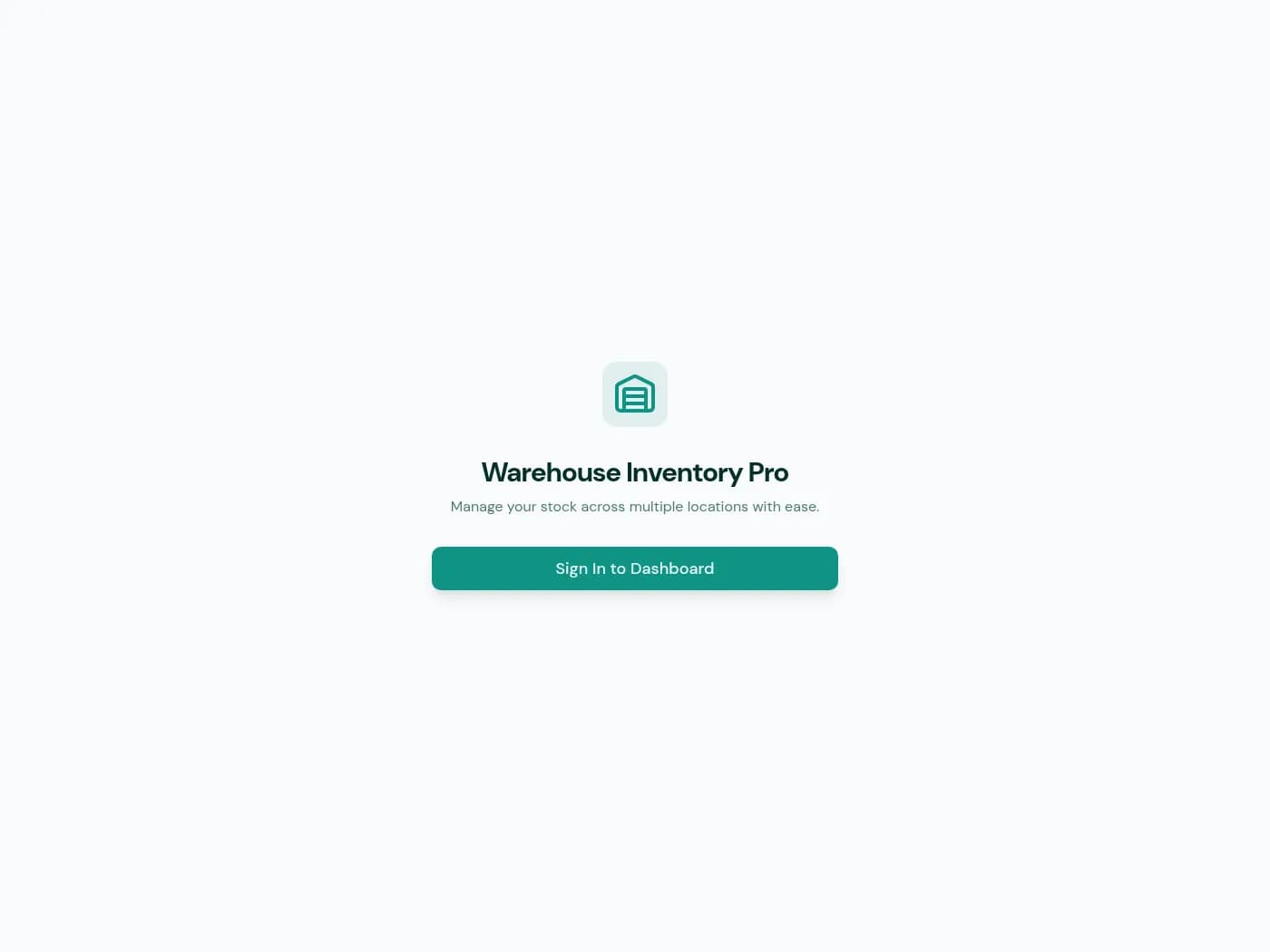 Warehouse Inventory Pro