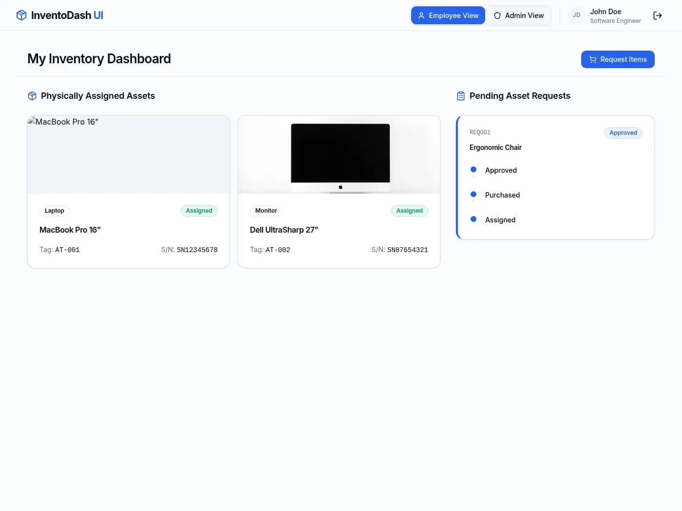 InventoDash UI