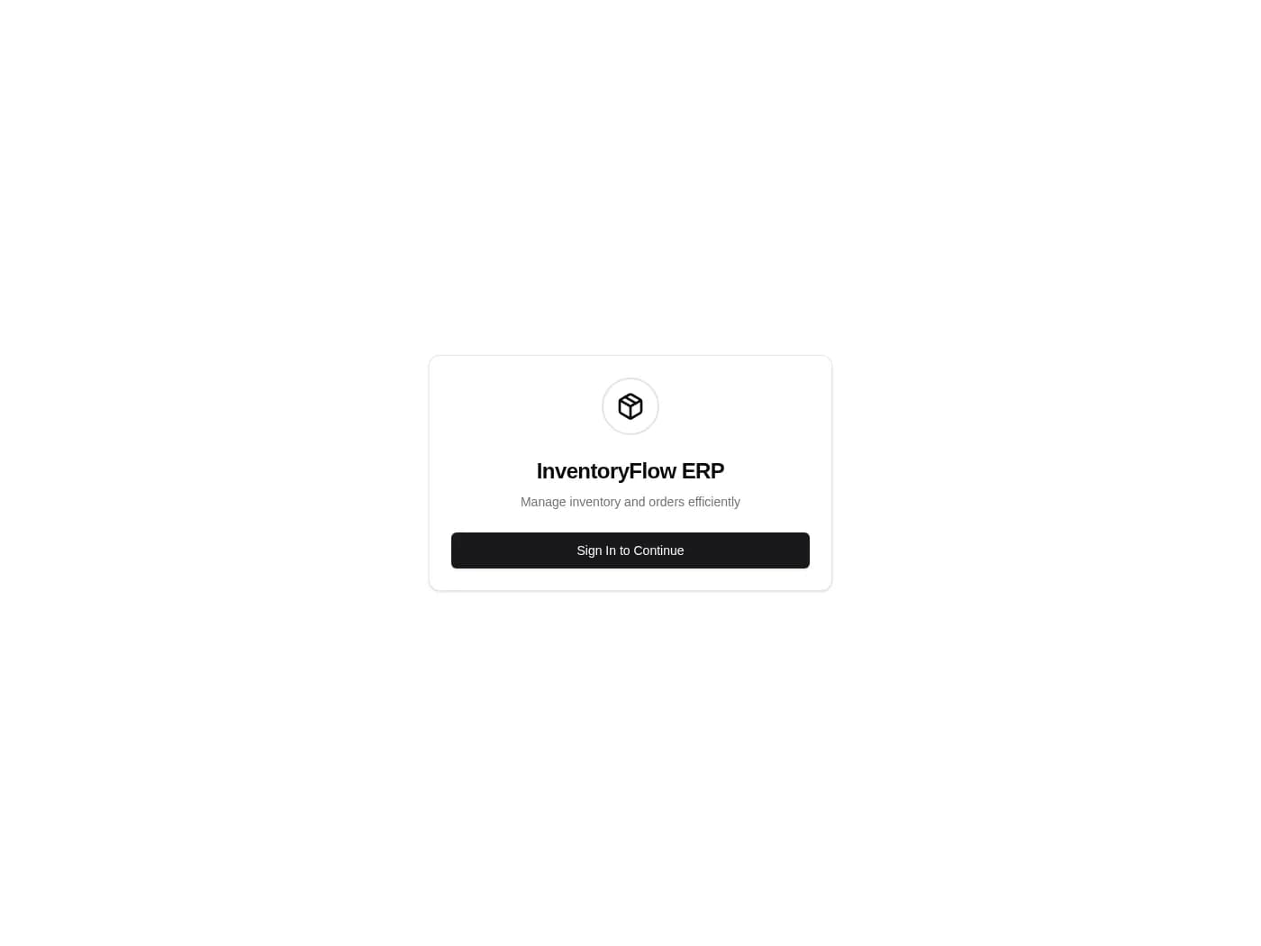 InventoryFlow ERP