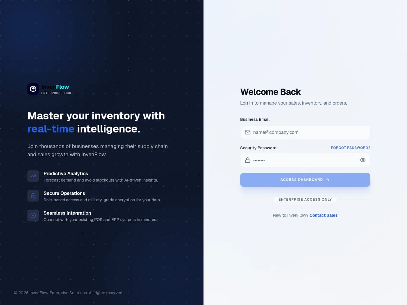 Inventory Login Portal