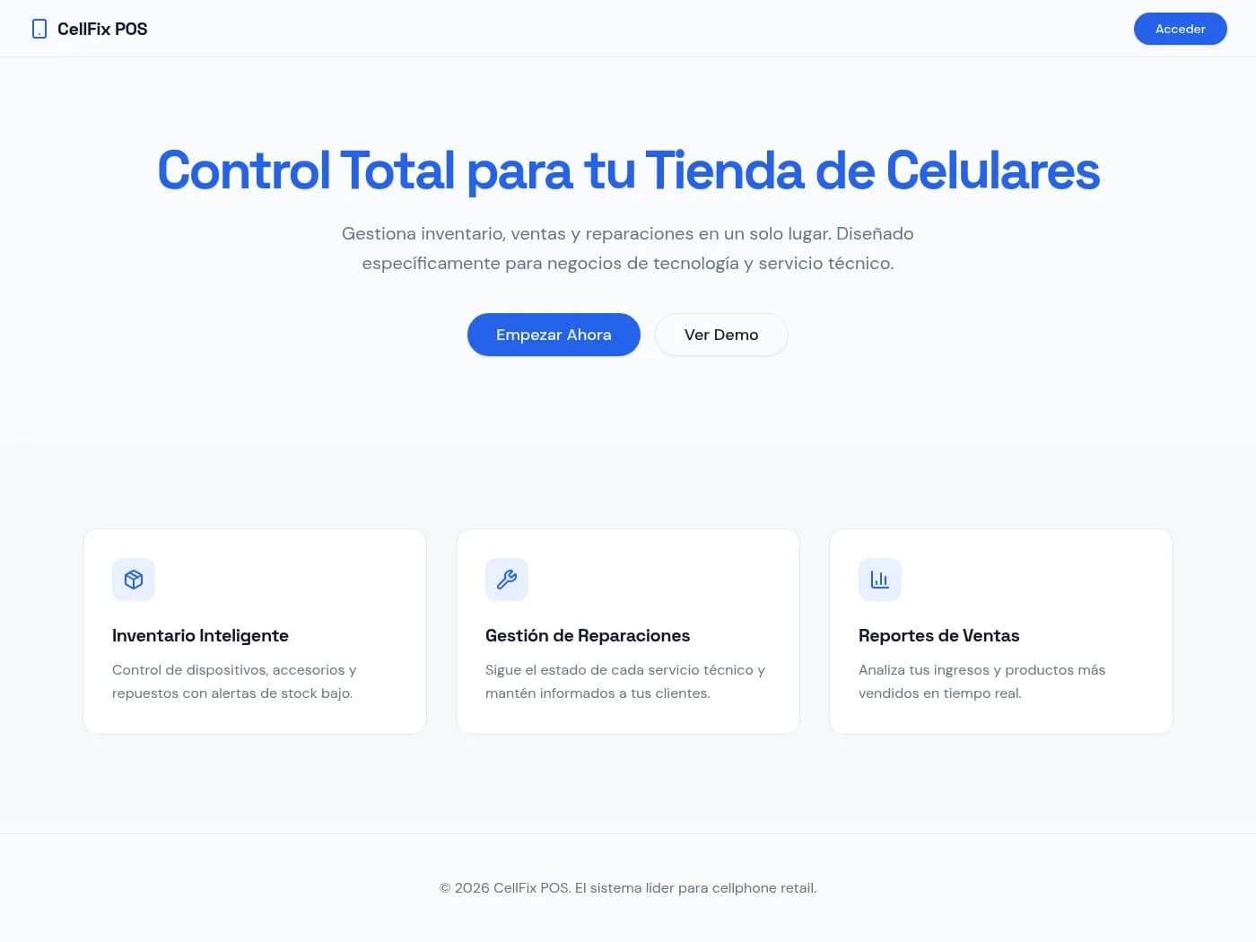 CellFix Inventory POS