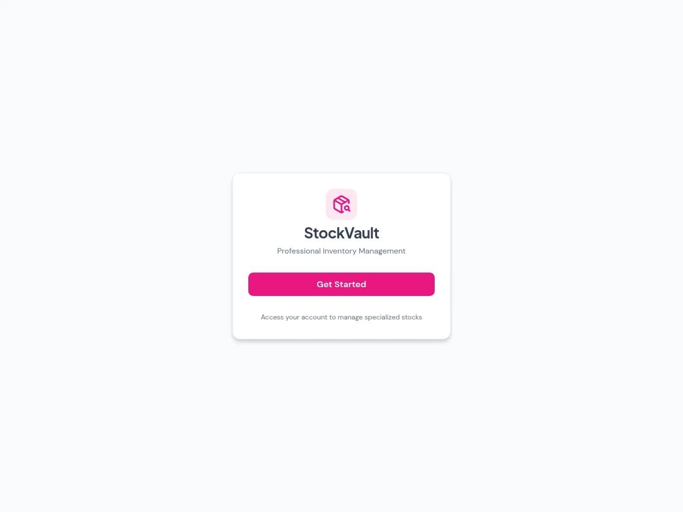 StockVault Inventory App