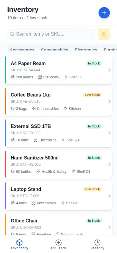 Inventory Tracker App