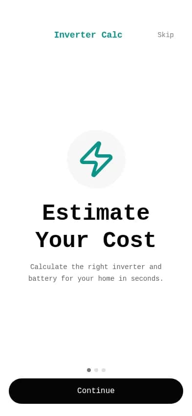 Inverter Cost Estimator