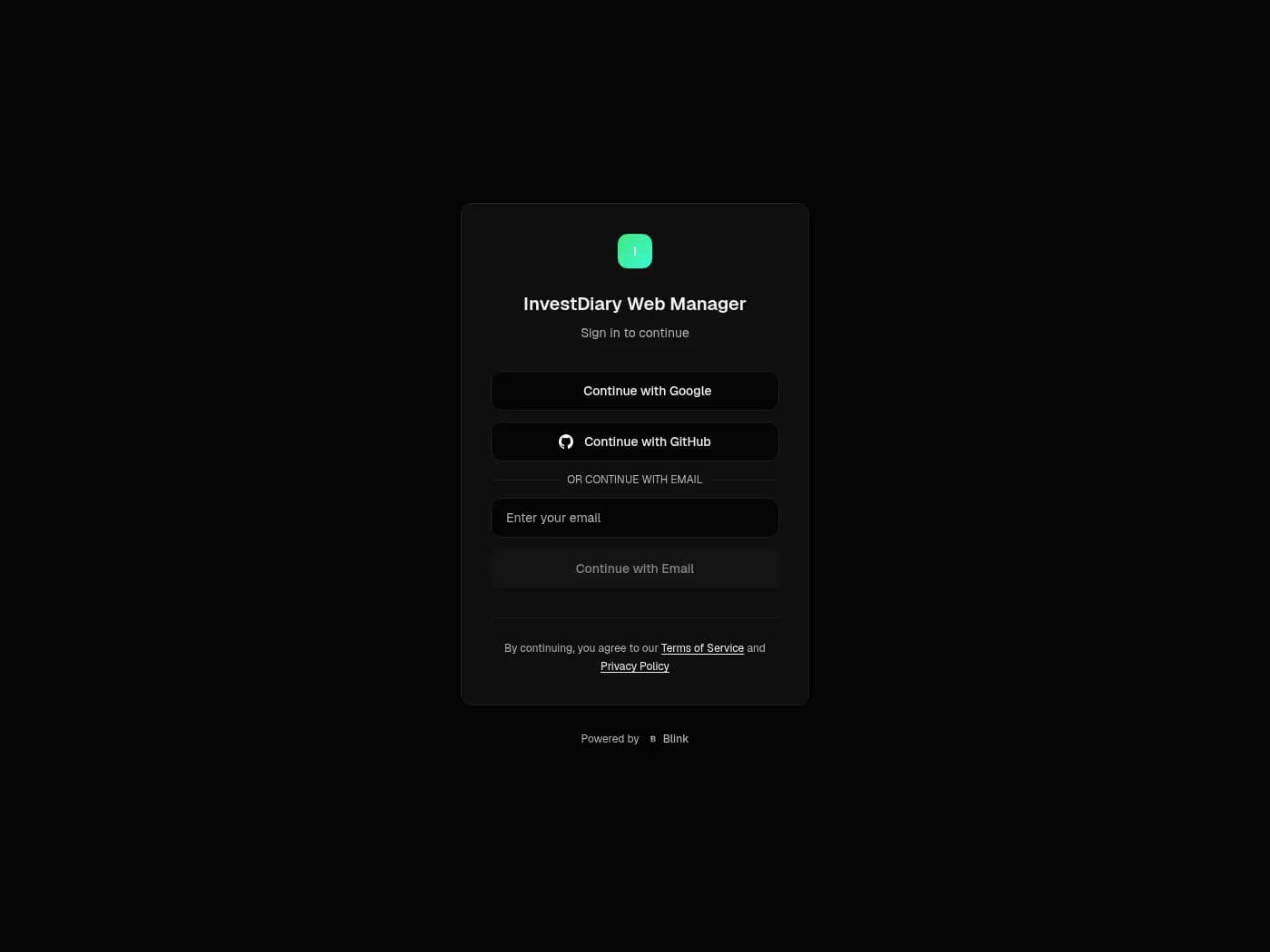 InvestDiary Web Manager