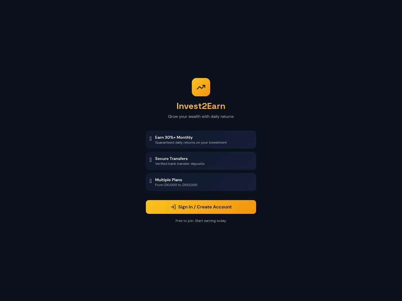 Invest2Earn Platform