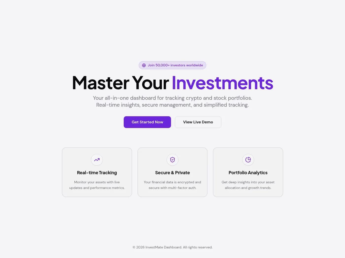 InvestMate Dashboard
