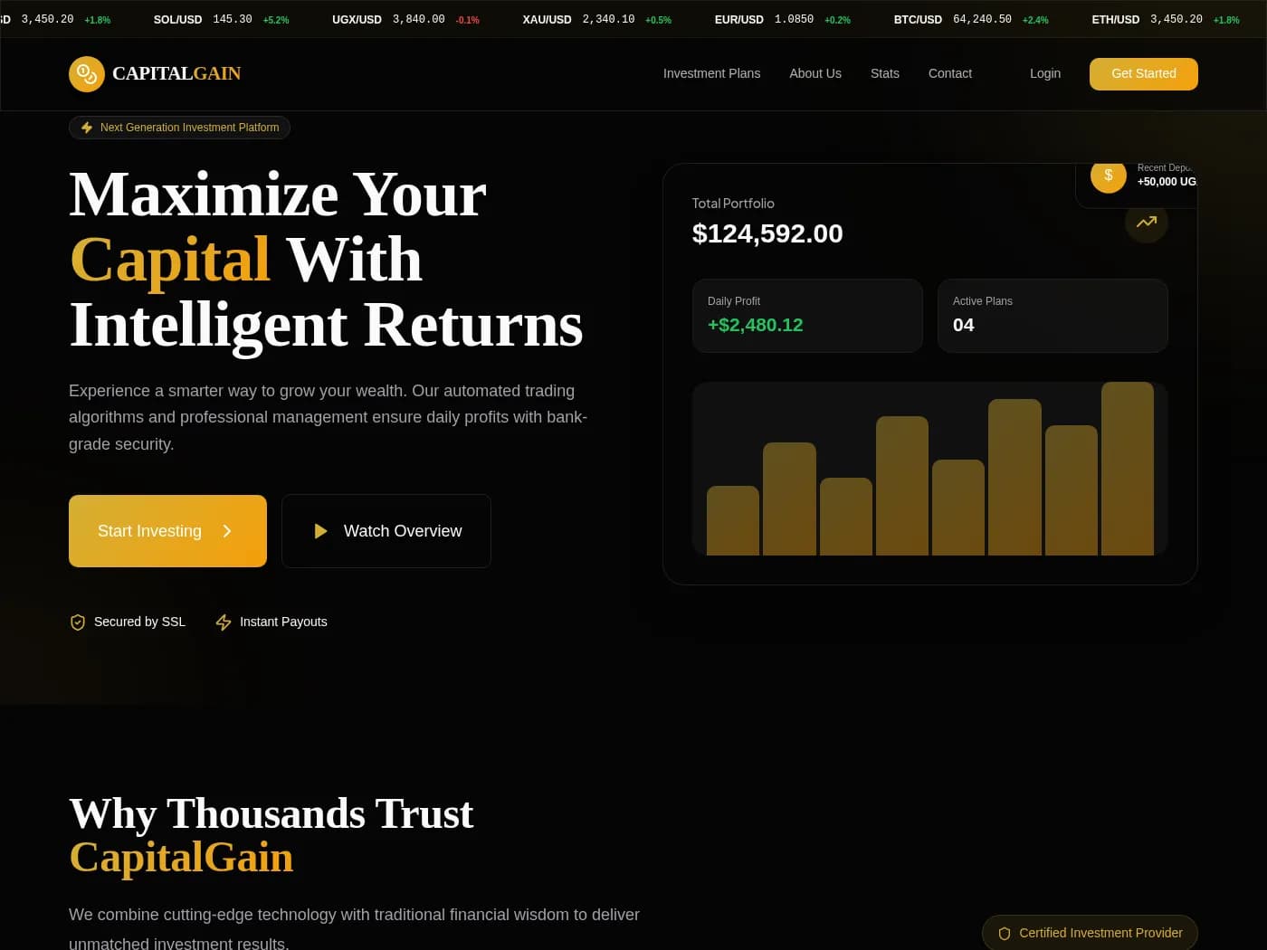 CapitalGain Site Clone