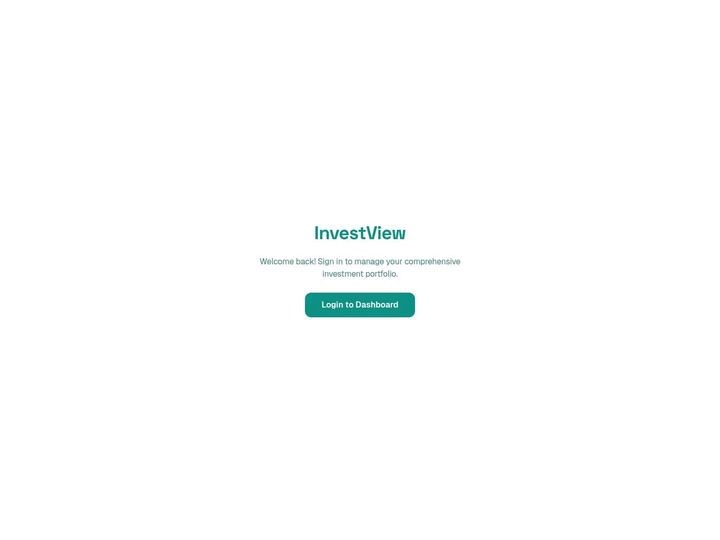 InvestView Dashboard