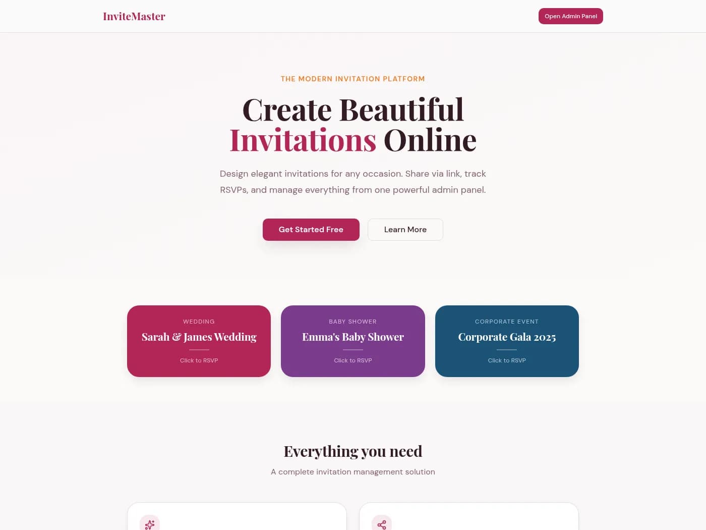 InviteMaster Web