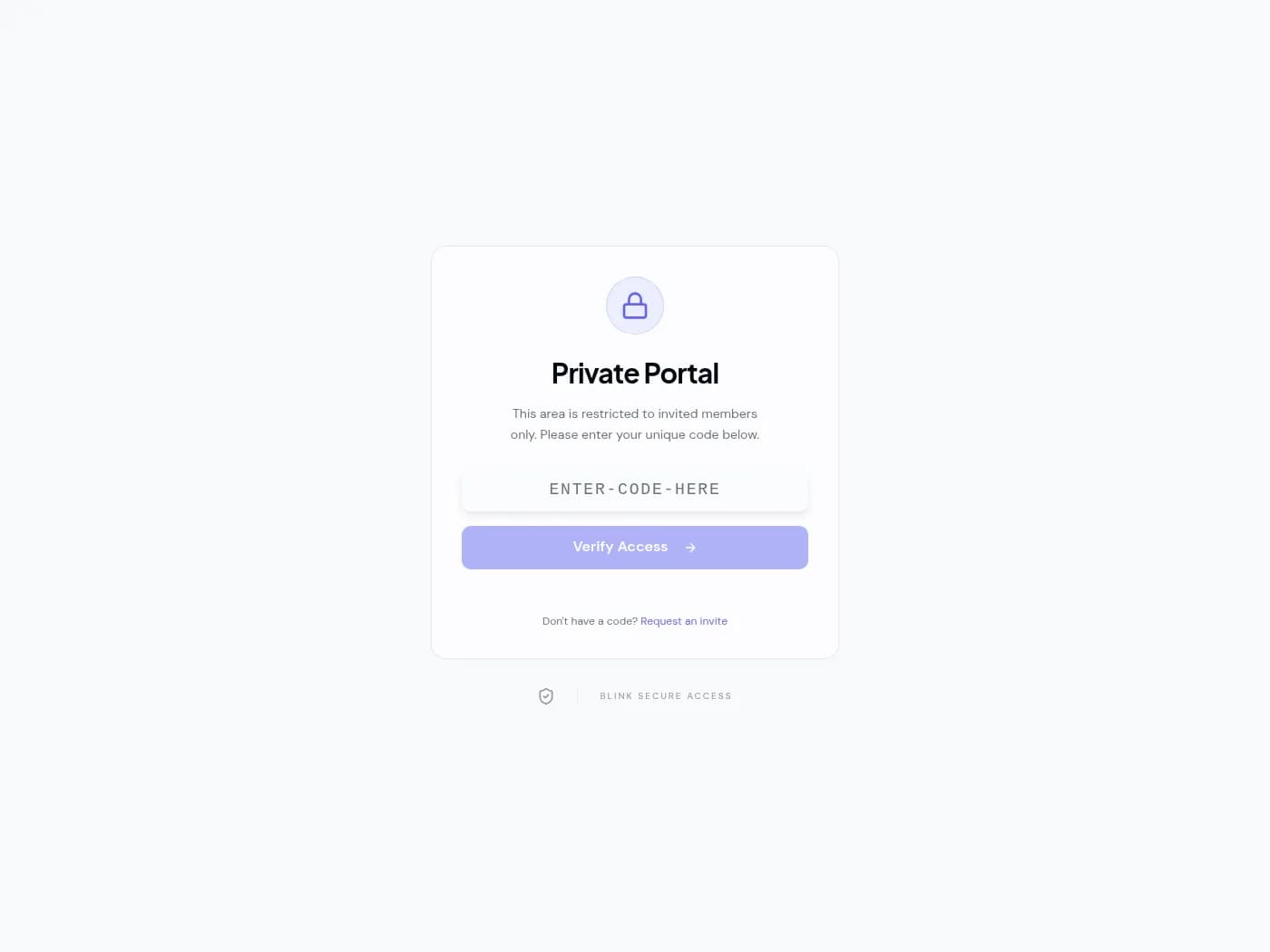 Invite Code Portal