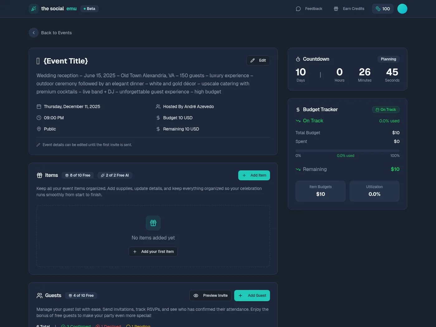 Theme Invite Editor