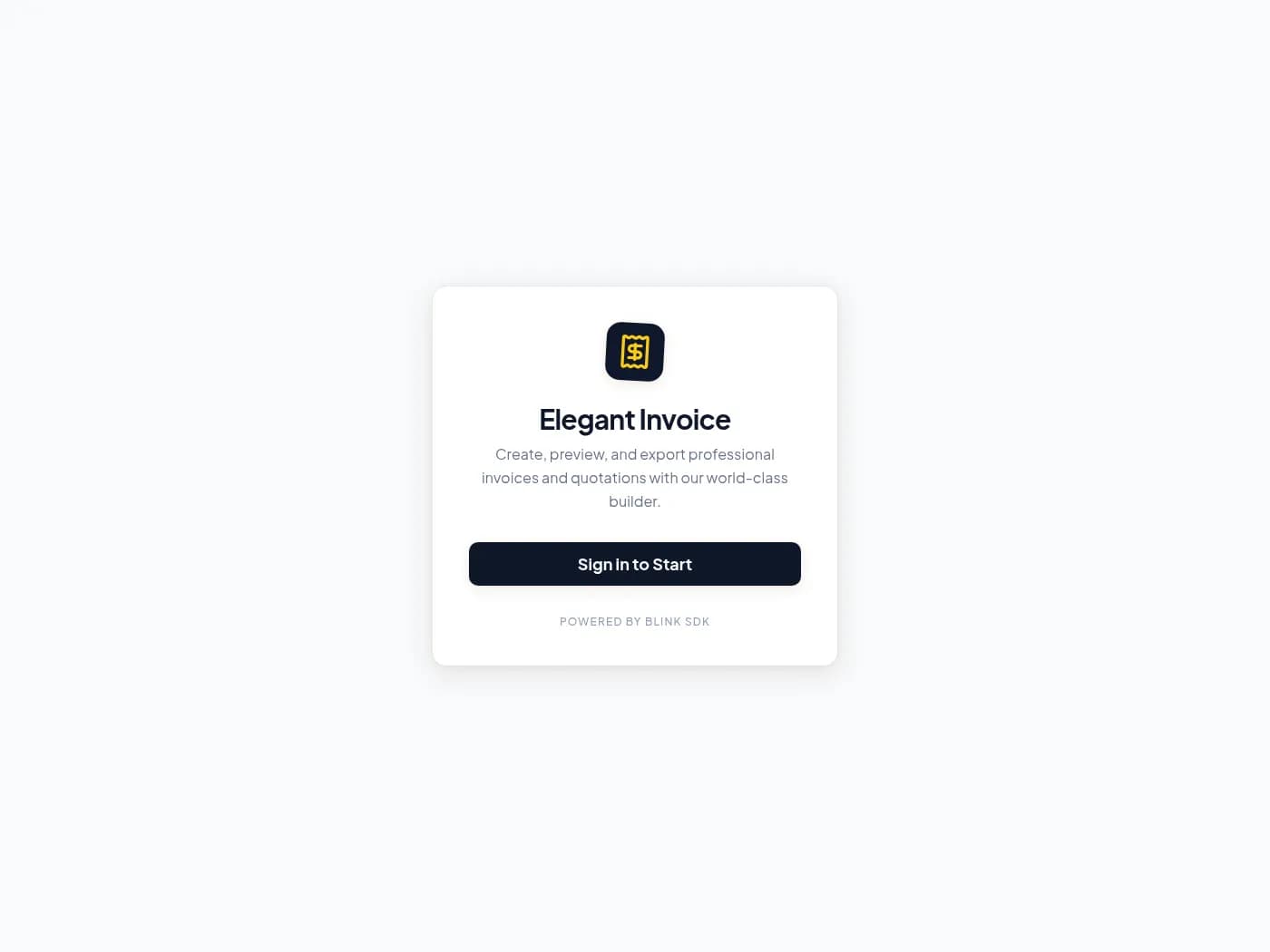 Elegant Invoice Builder