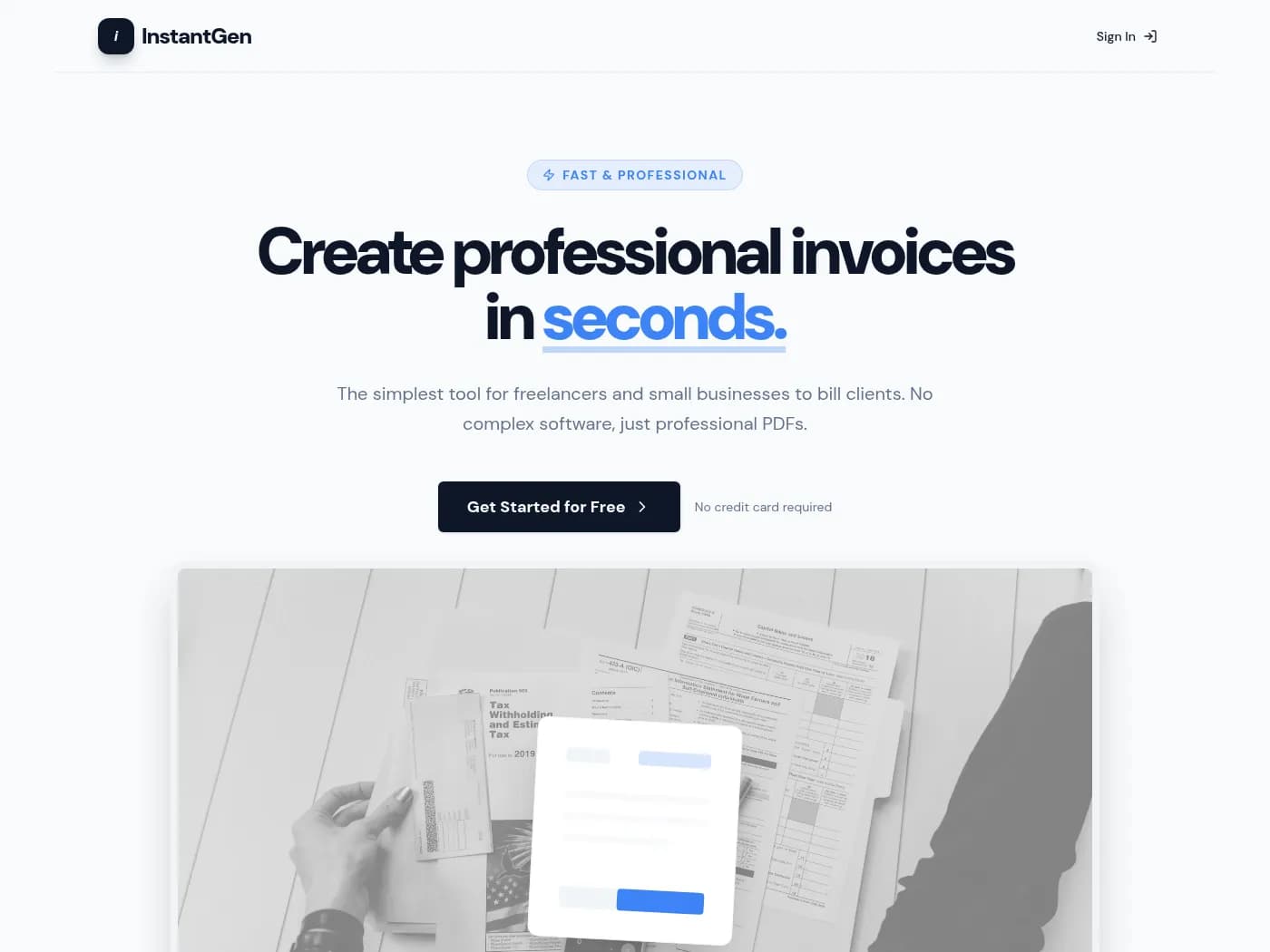 Instant Invoice Generator
