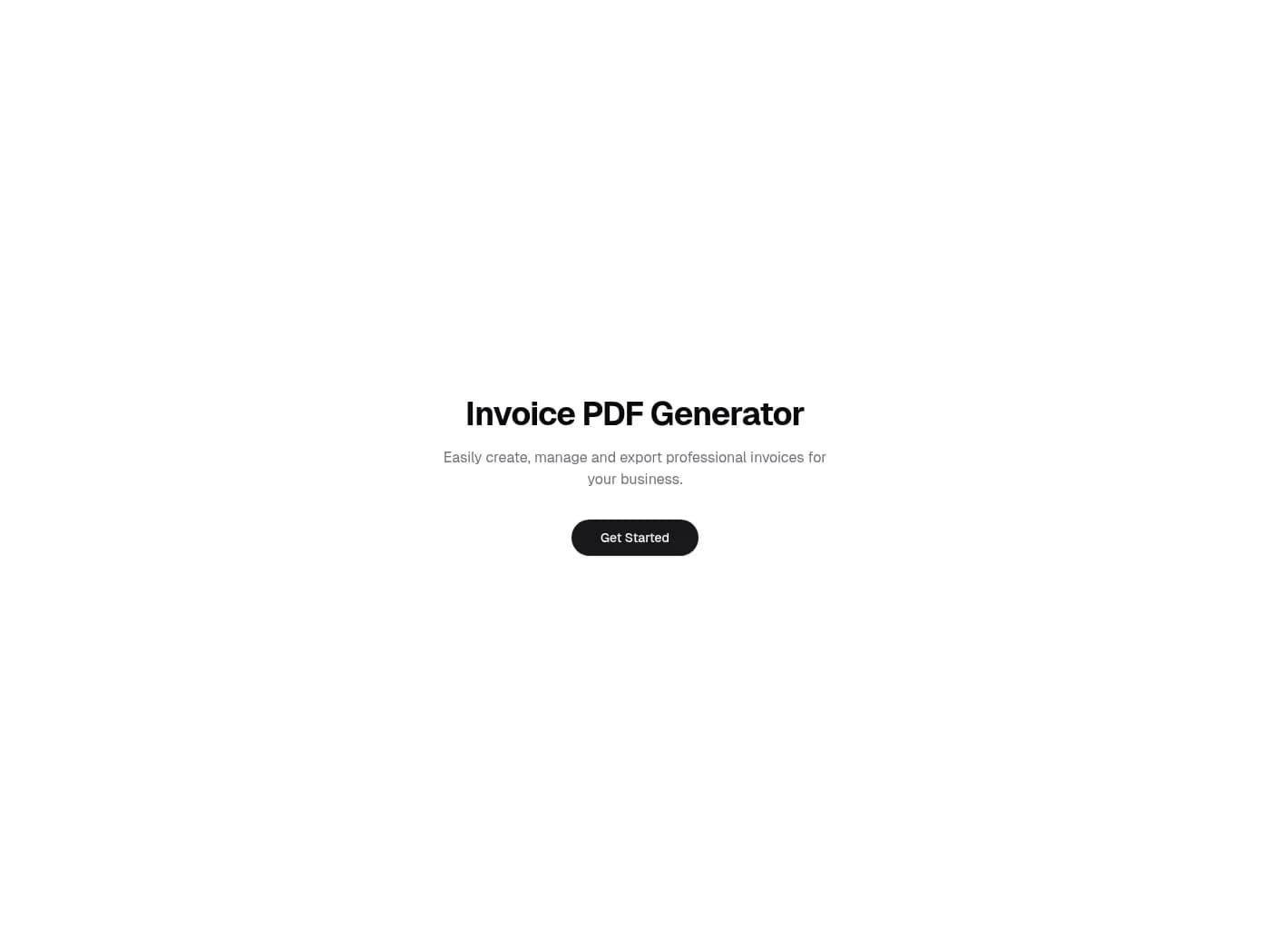 Invoice PDF Generator