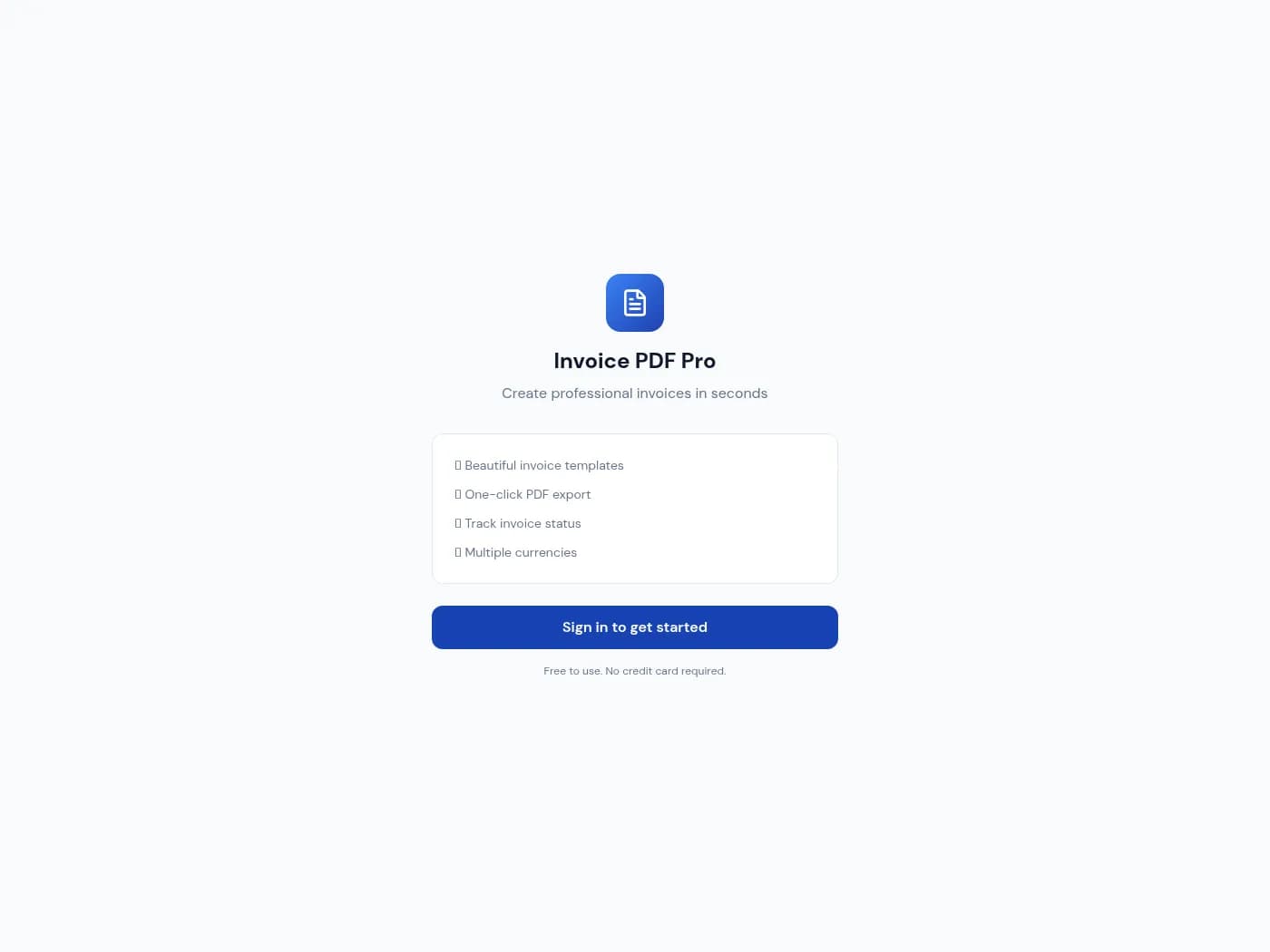 Invoice PDF Pro