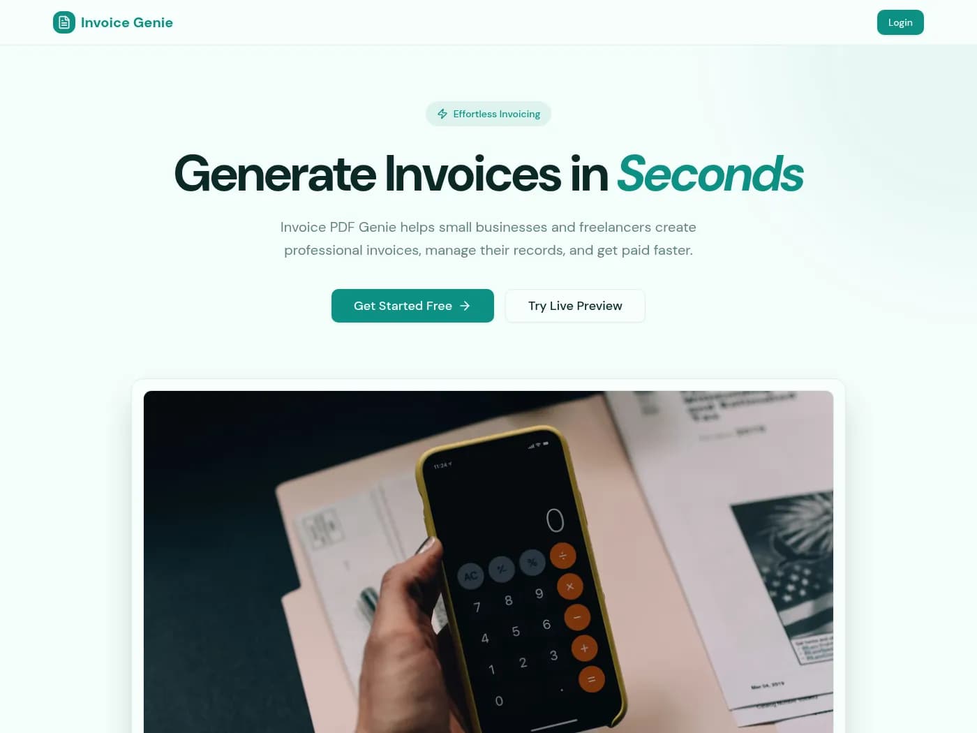 Invoice PDF Genie