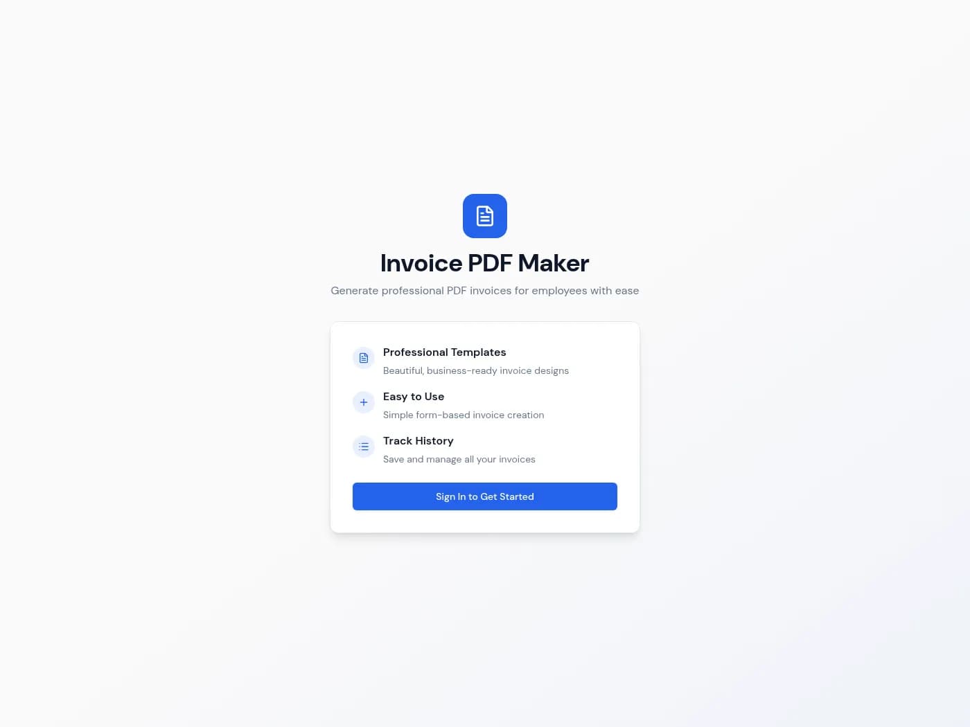 Invoice PDF Maker