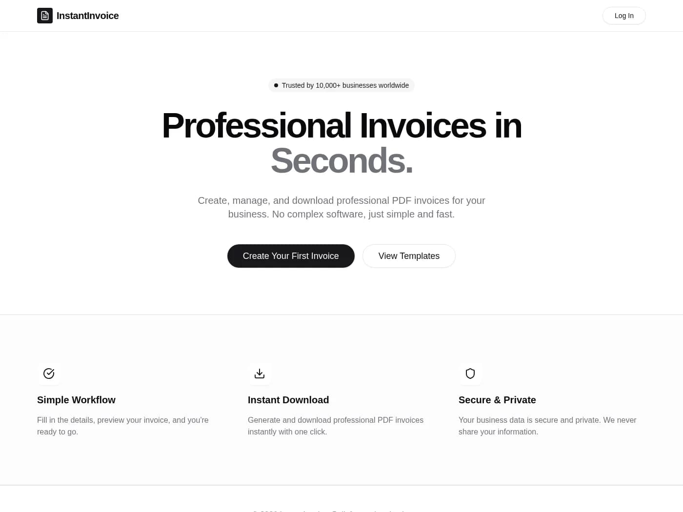 Instant Invoice Generator First Project