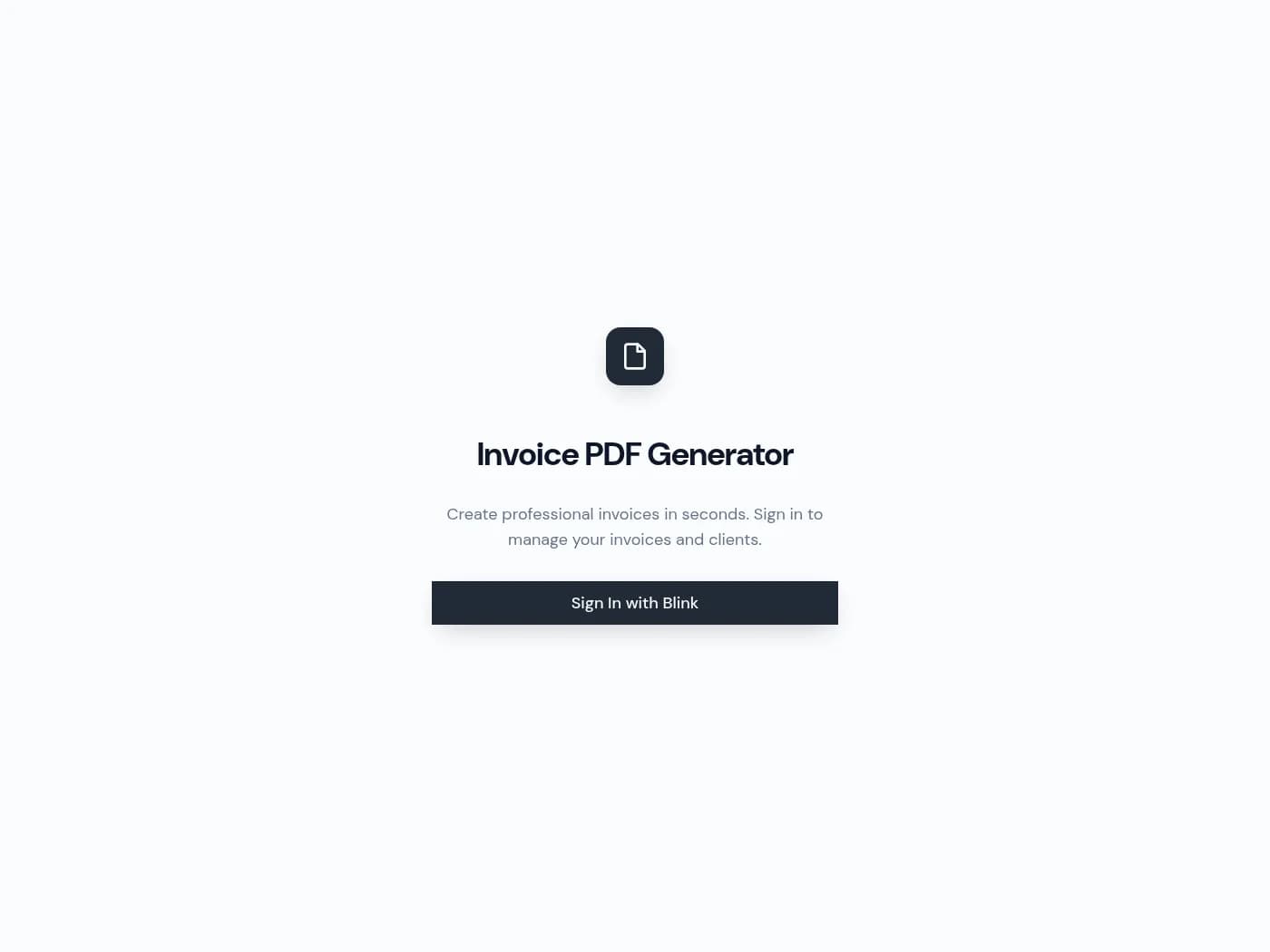 Invoice PDF Generator