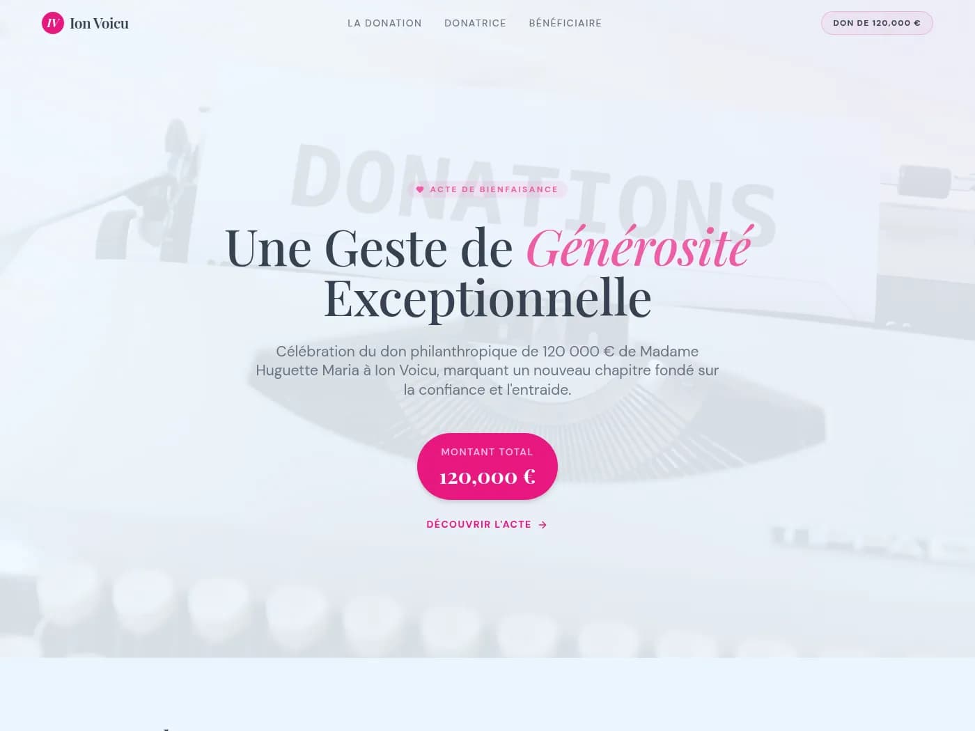Ion Voicu Donation Site