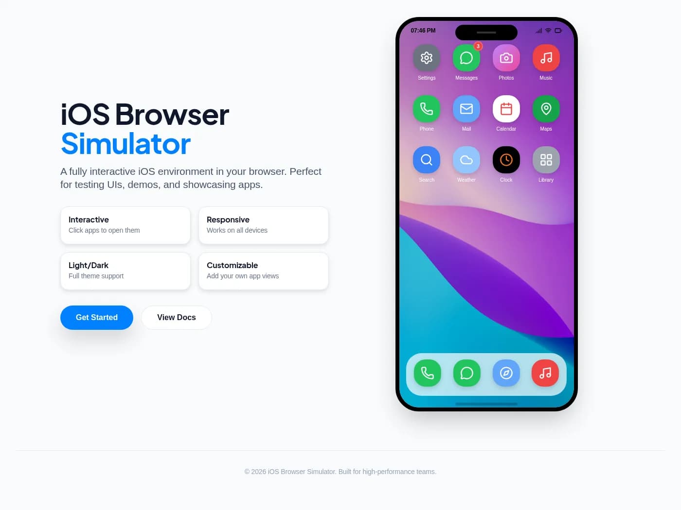 iOS Browser Sim