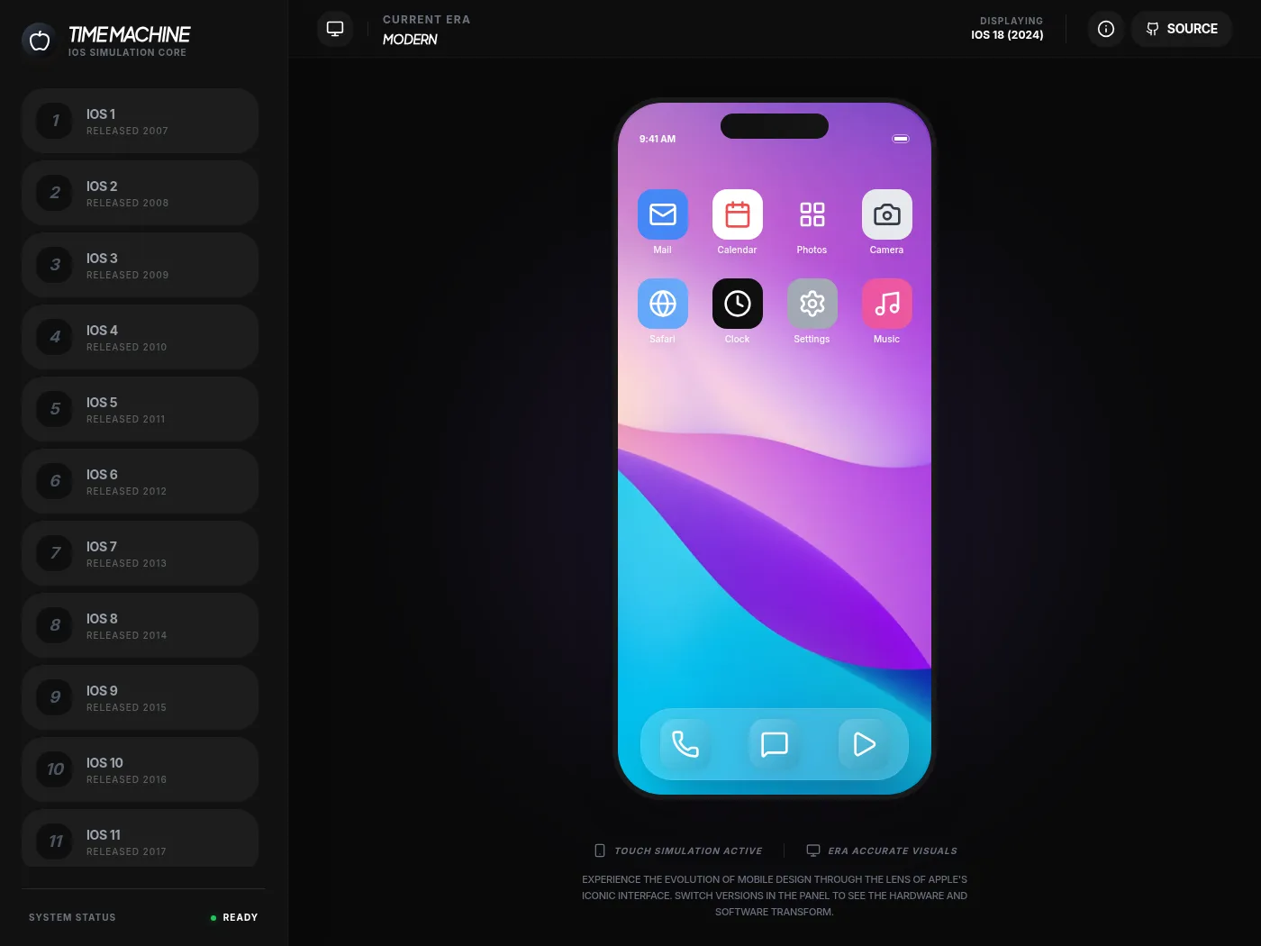 Apple iOS Time Machine