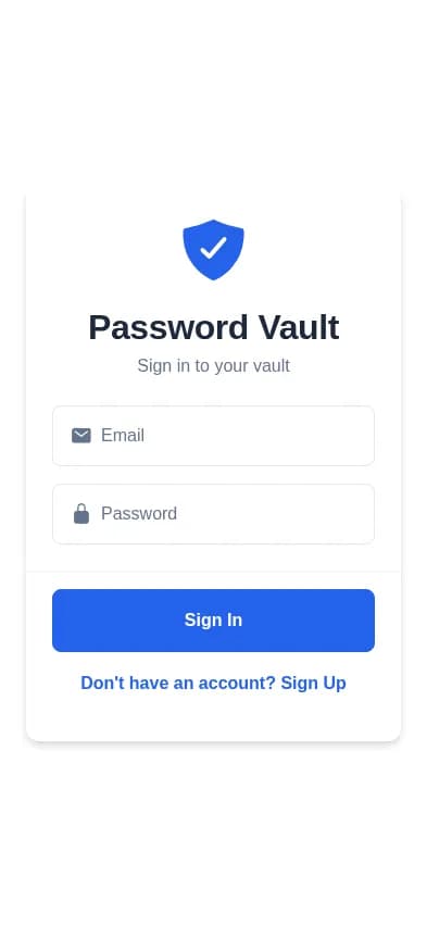 iOS Password Vault