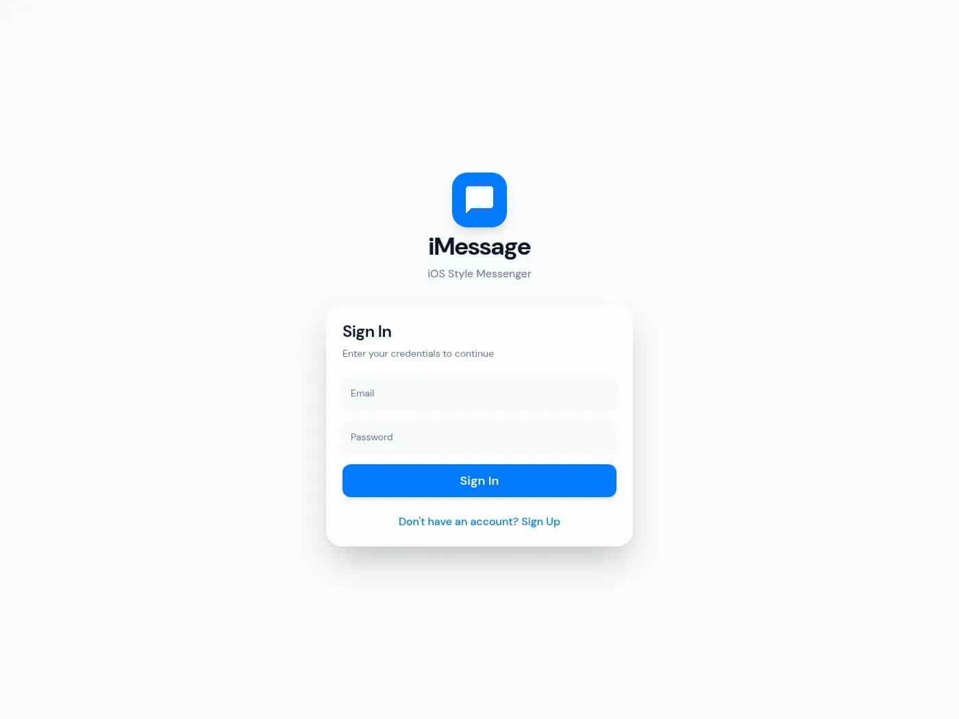 iOS Style Messenger
