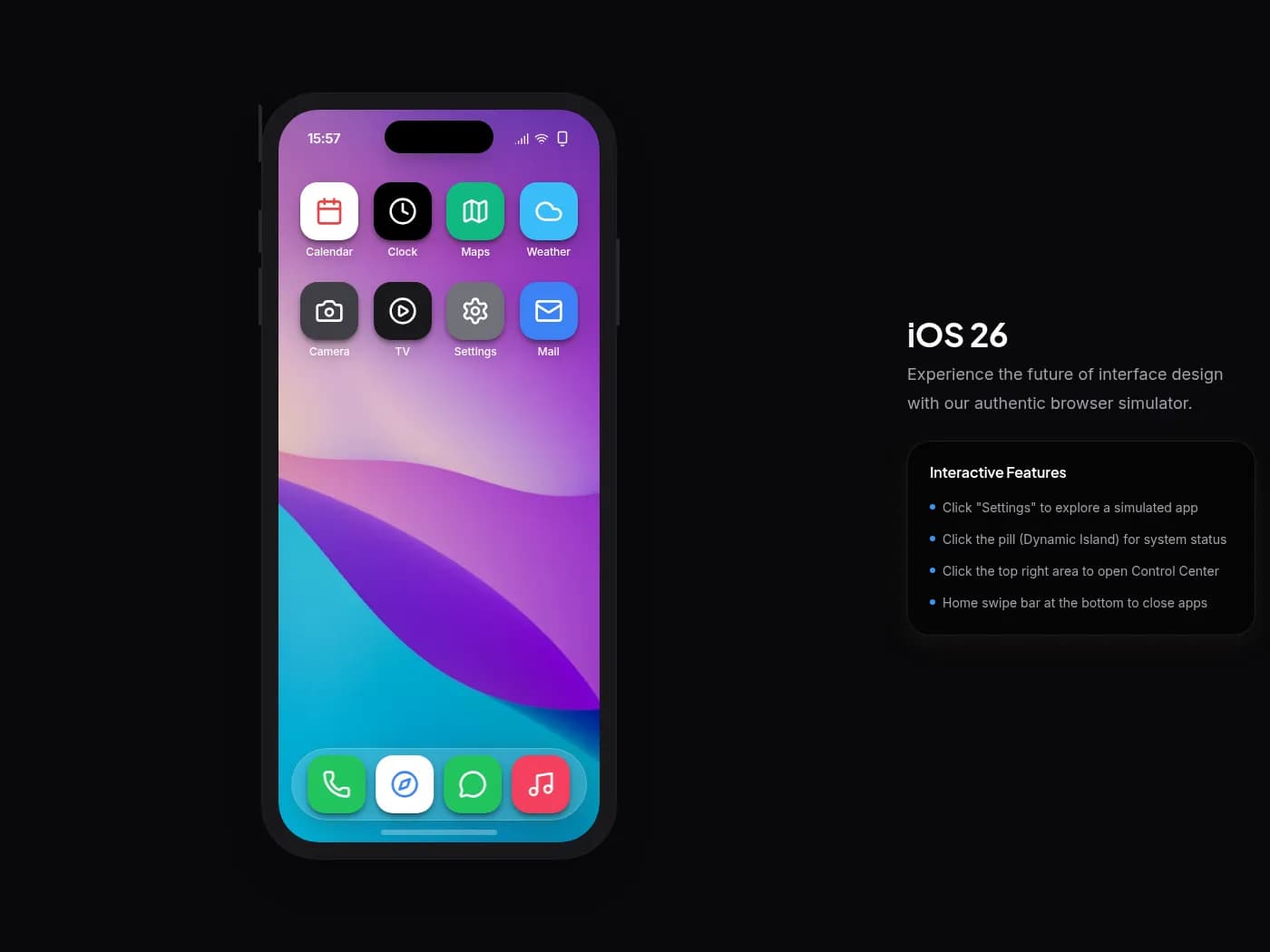 iOS 26 Browser Simulator