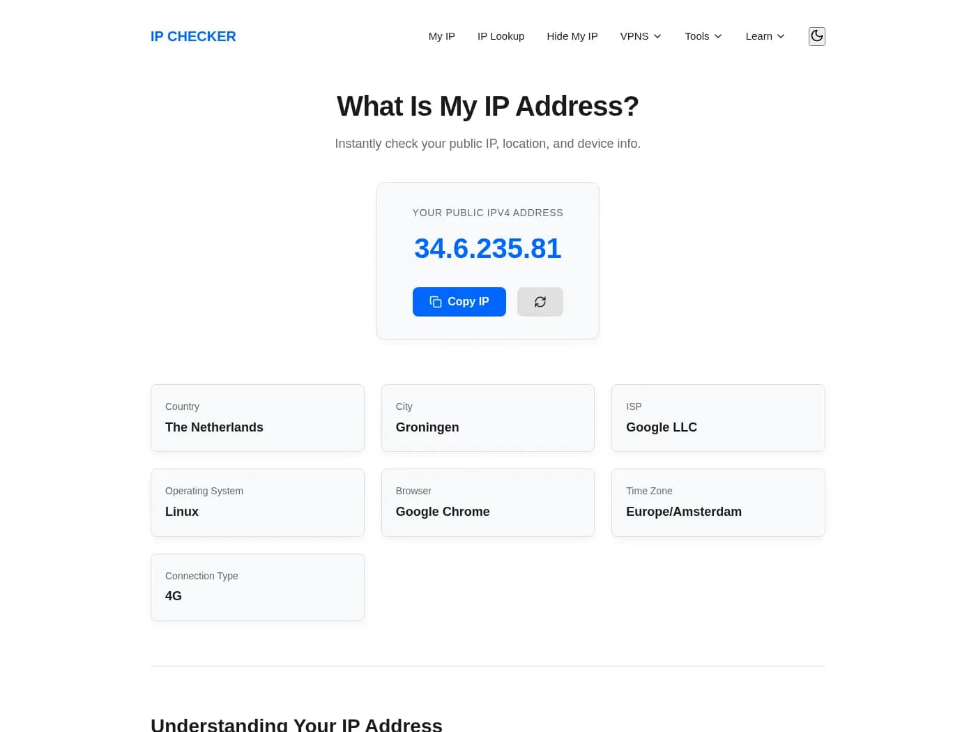 IP Finder – Fast & Minimal