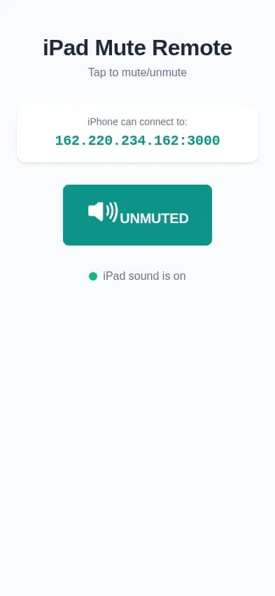 iPad Mute Remote