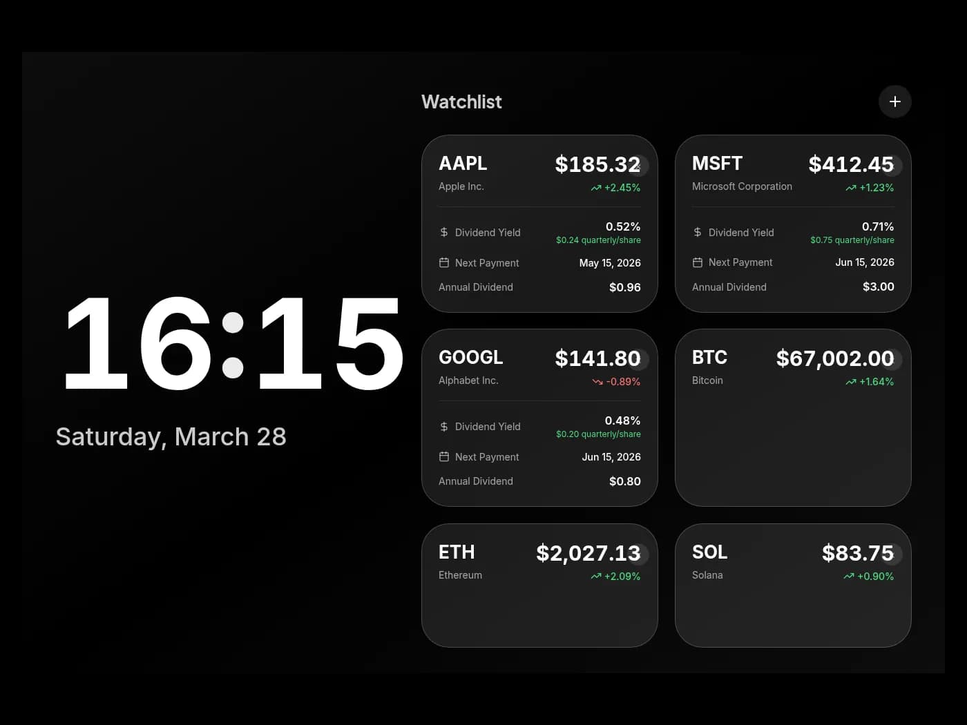 iPad StandBy Web App