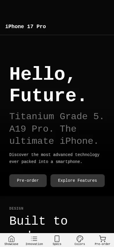 iPhone 17 Pro Showcase