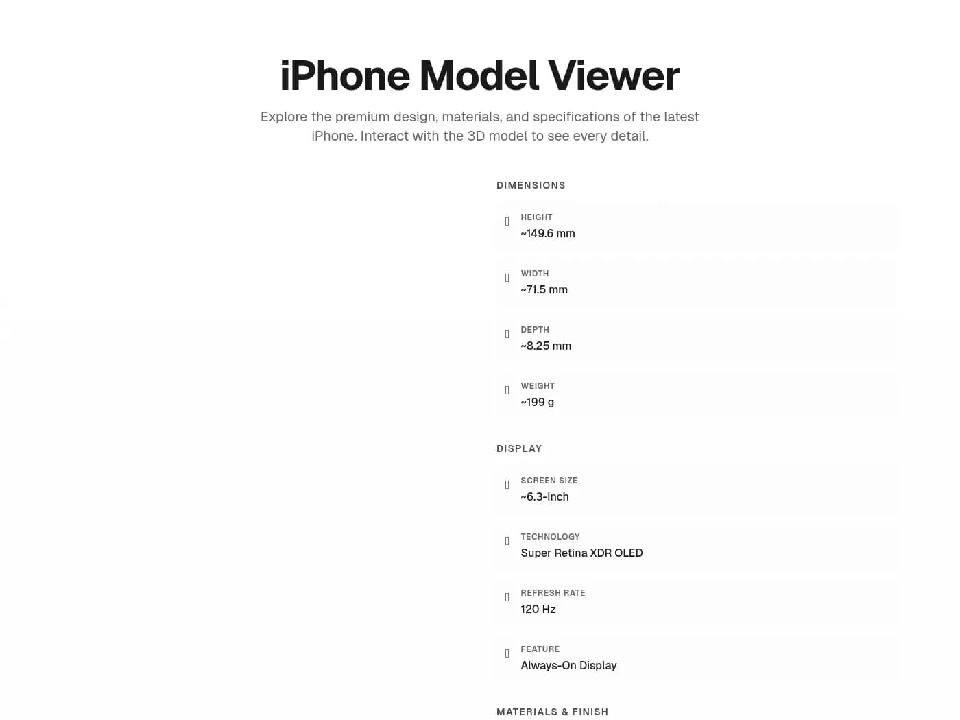 iPhone Model Viewer