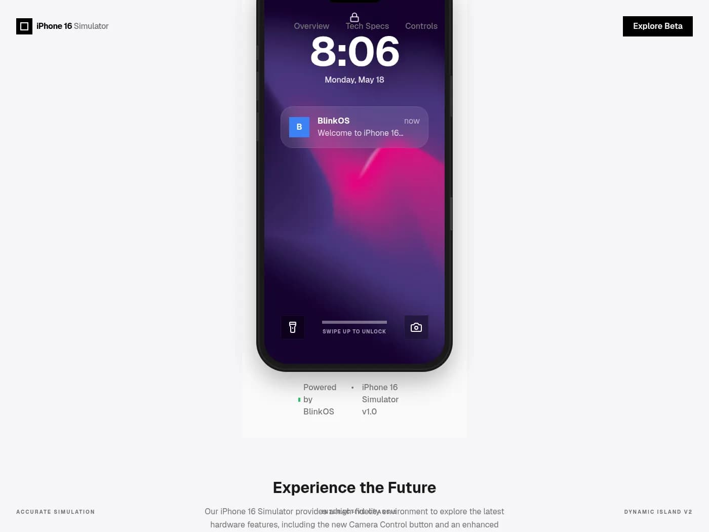 iPhone 16 Simulator