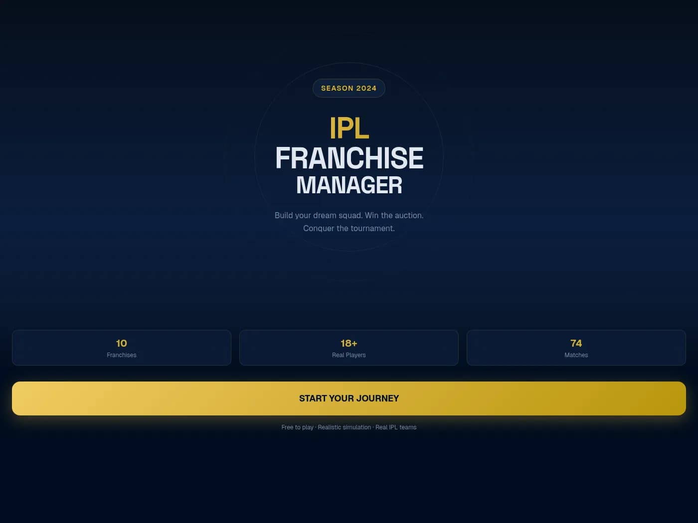 IPL Franchise Cricket Manager