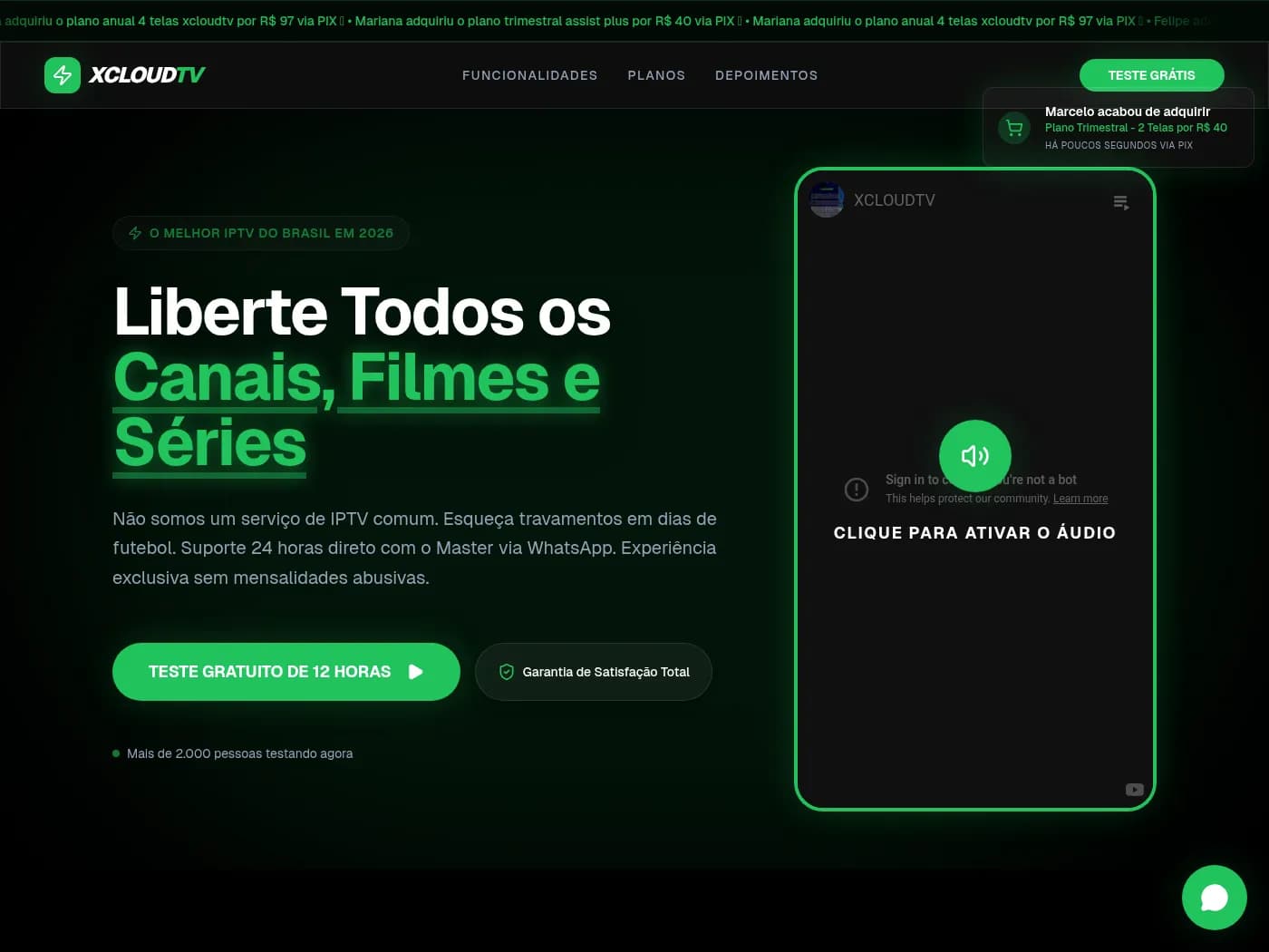 XcloudTV Landing Pro
