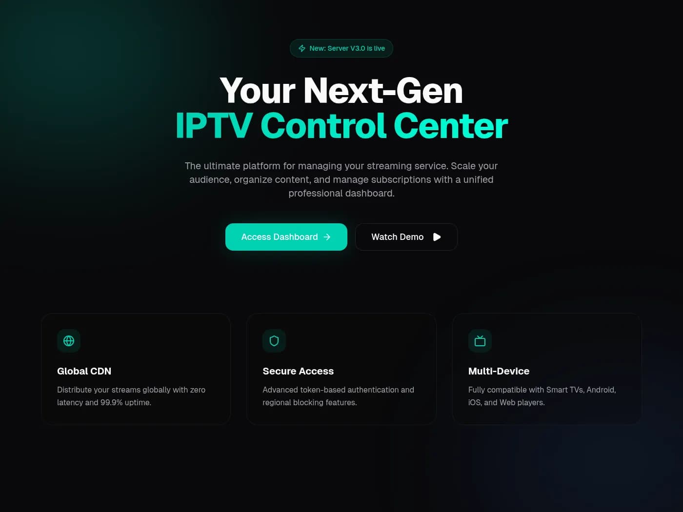 IPTV Control Panel