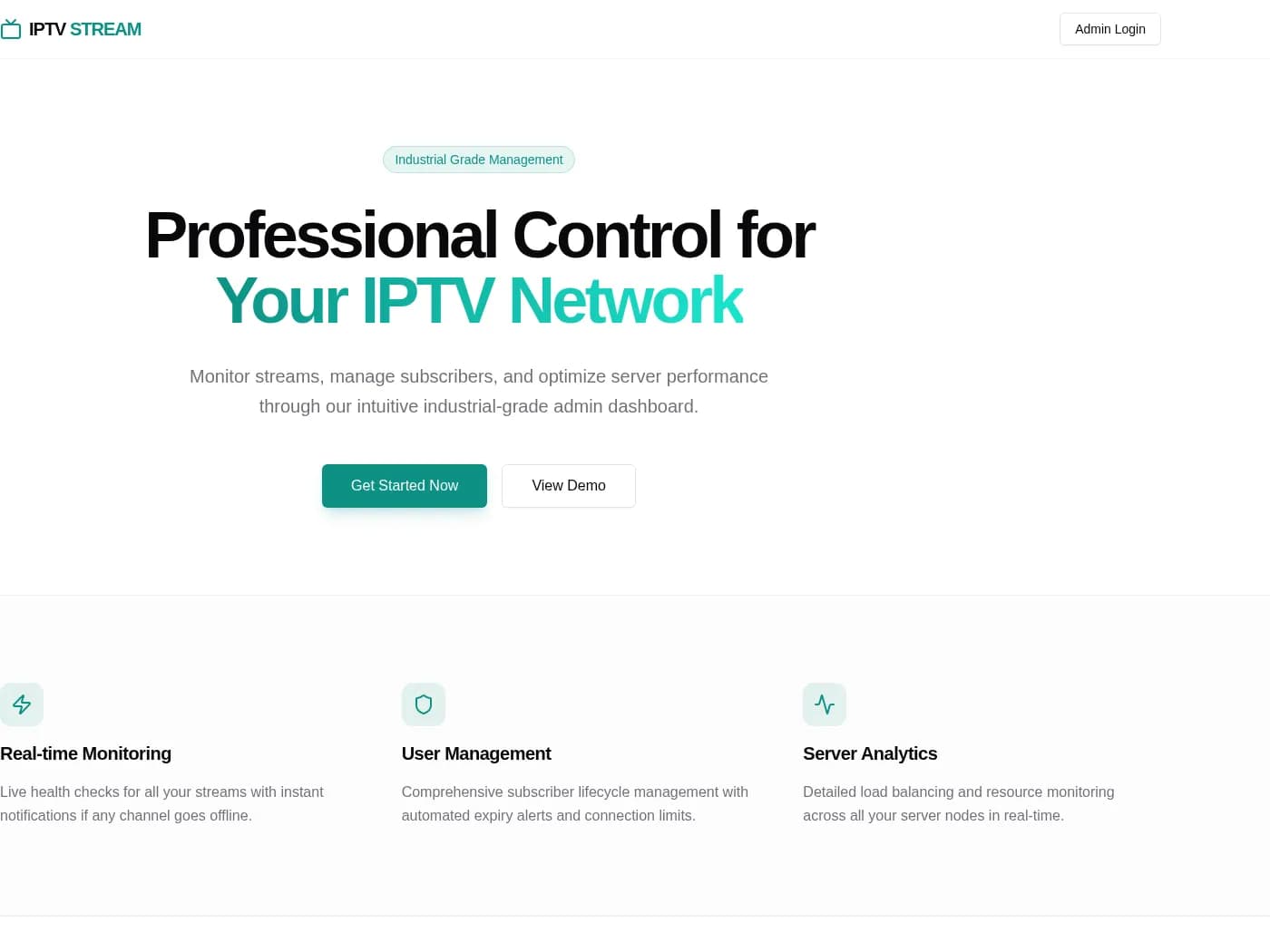 IPTV Control Panel
