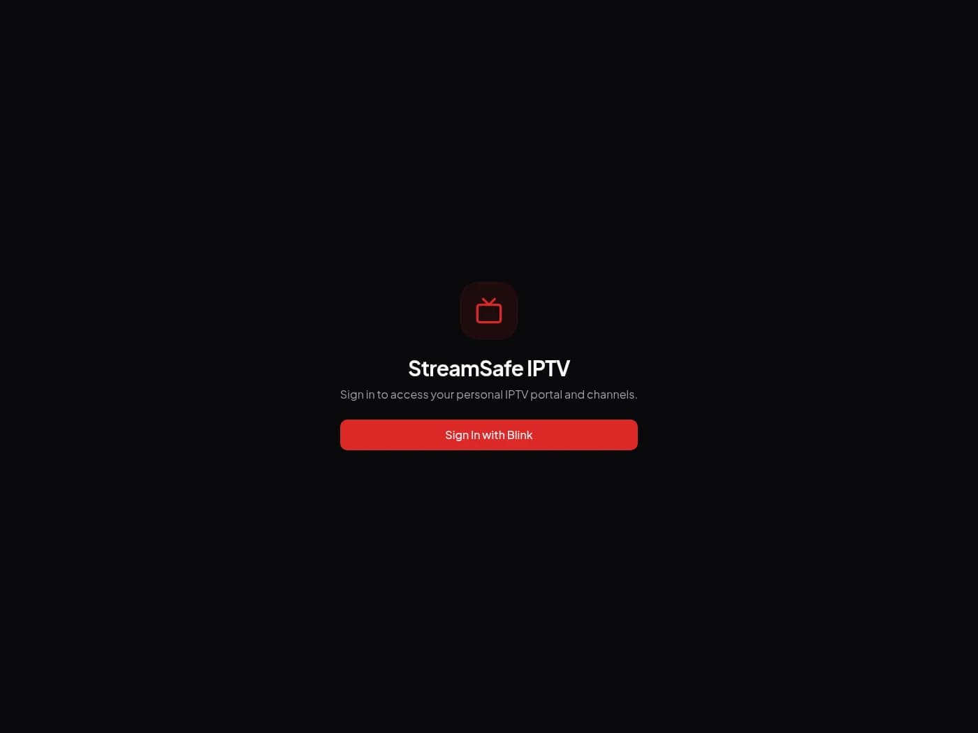 StreamSafe IPTV Portal