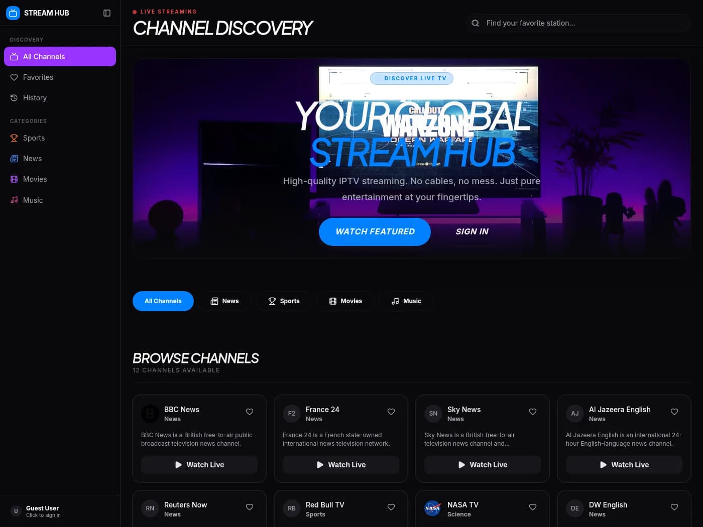 IPTV Stream Hub
