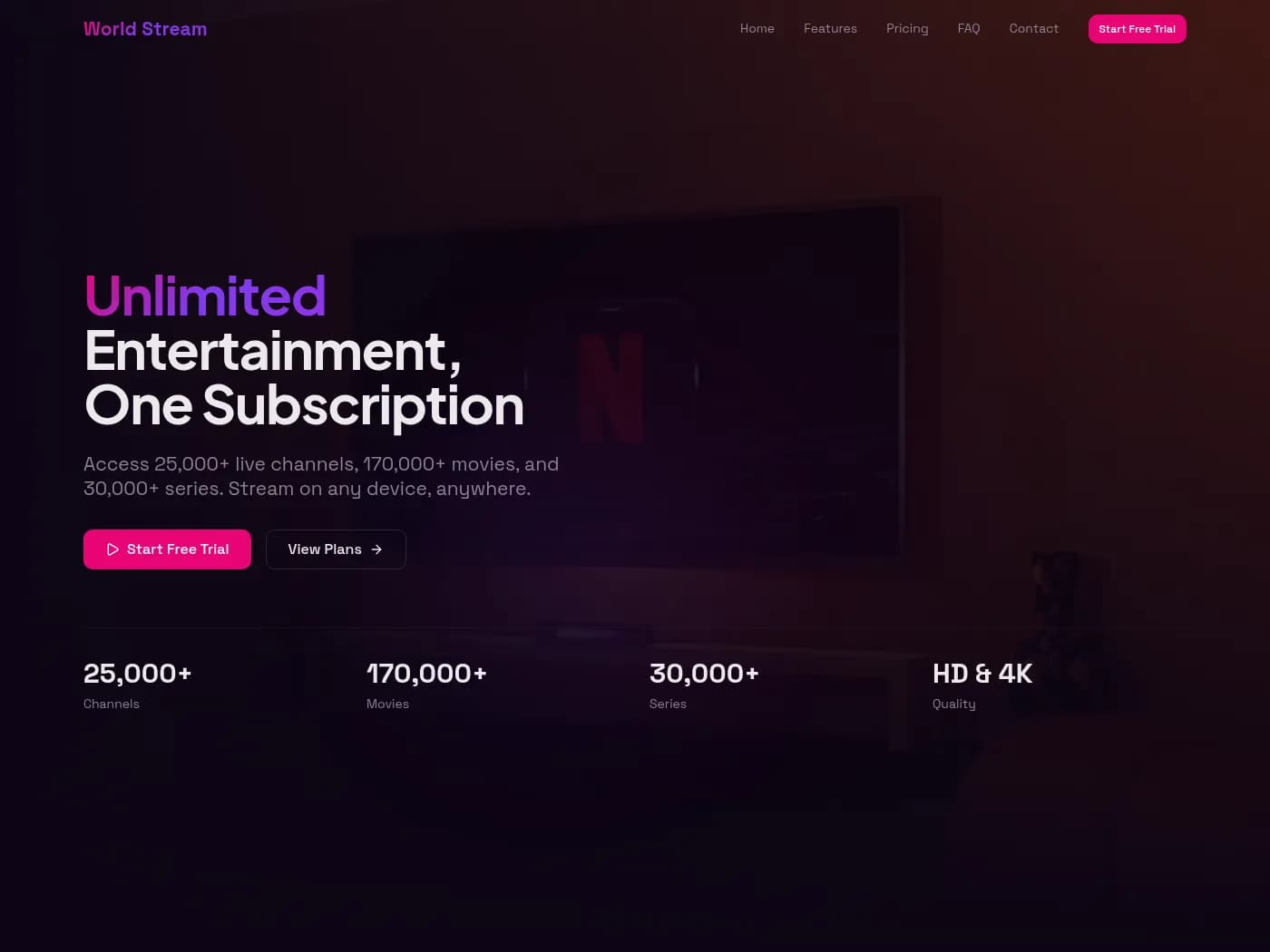 IPTV StreamHub Site