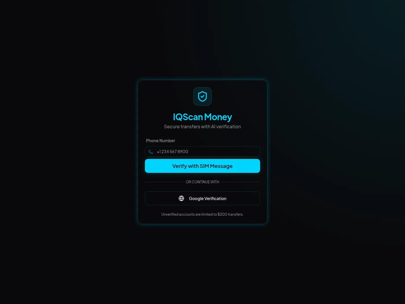 IQScan Money Transfer