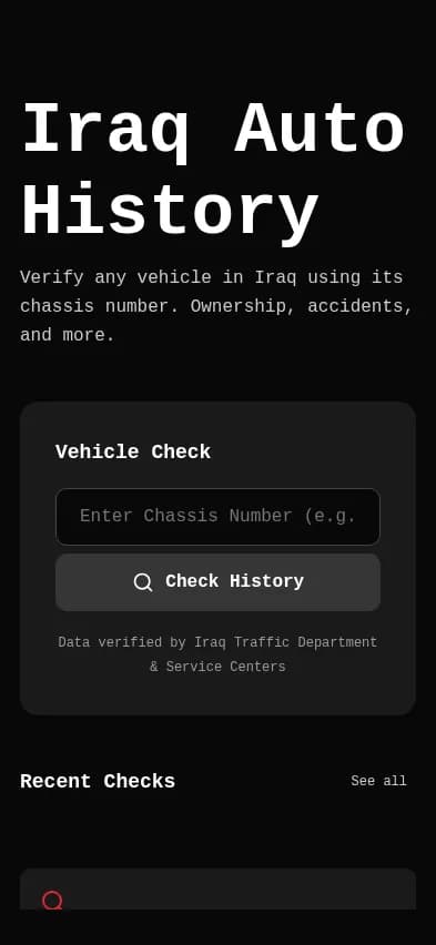 Iraq Auto History App