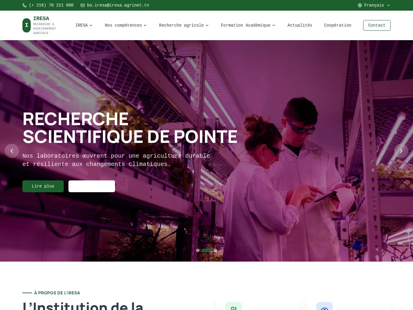 Iresa Web Clone