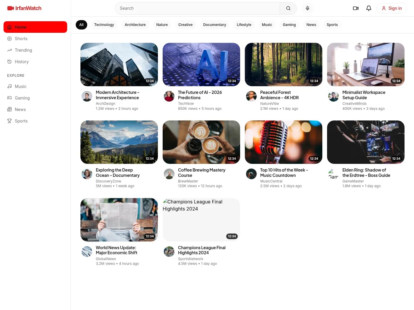 IrfanWatch UI Clone