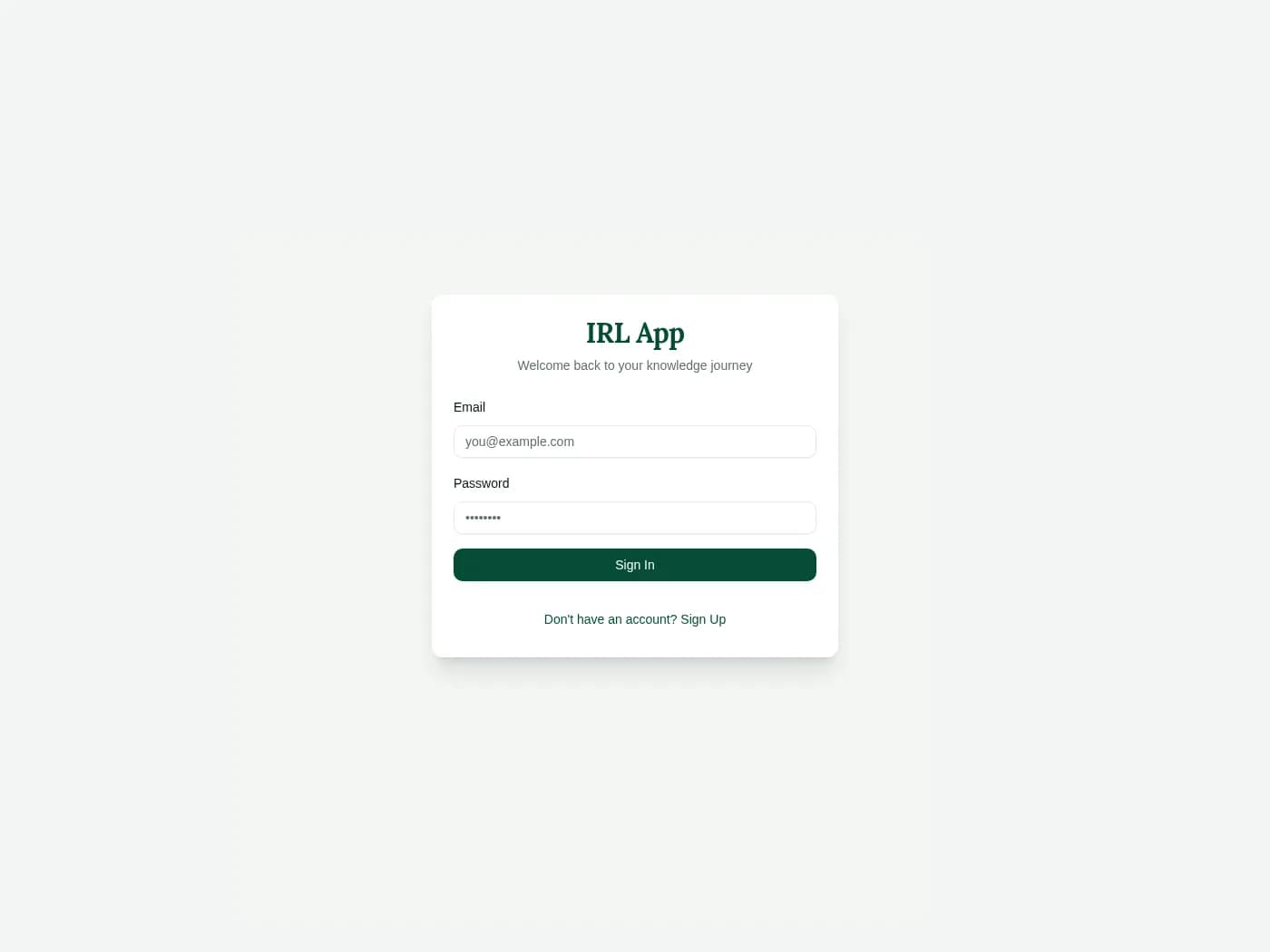 IRL Knowledge Platform