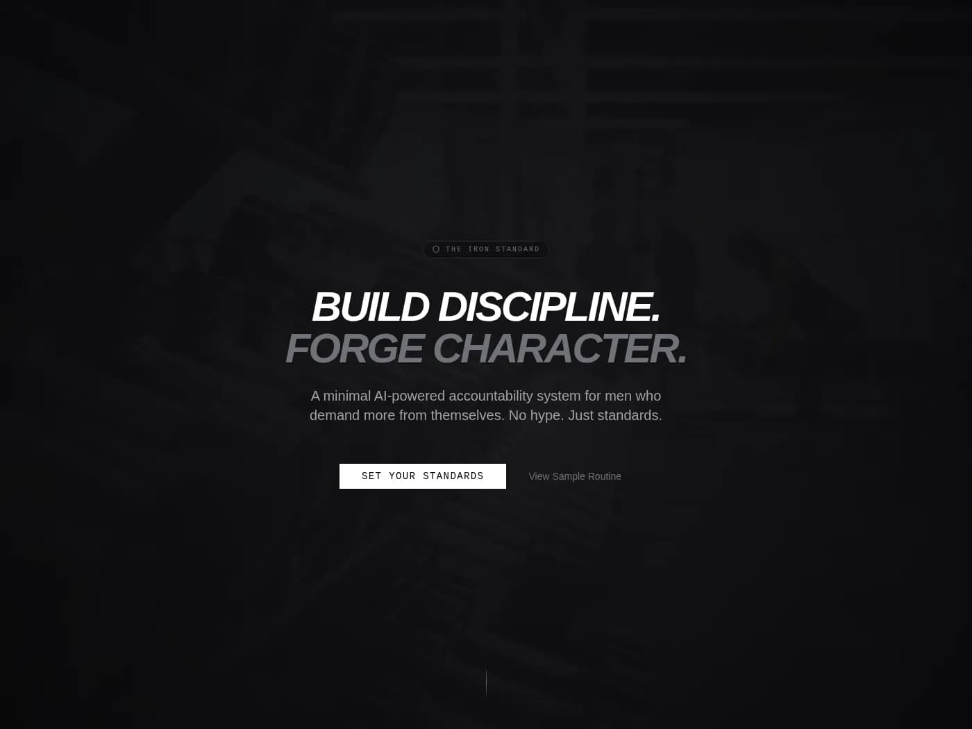 Iron Standard AI Coach